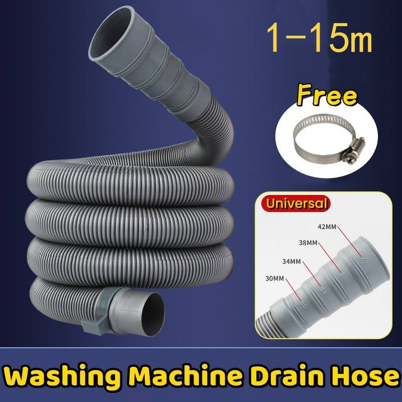 WASHING MACHINE HOSE 1-15M PVC Wash Machine Dishwasher Drain Hose ...