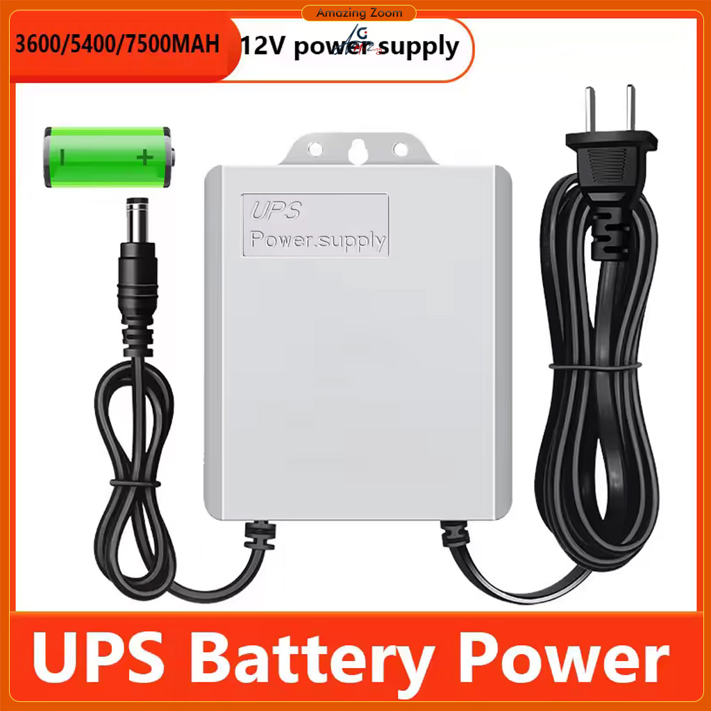 UPS Backup Battery Power Adapter Waterproof IP65 DC 12V 1.5A For CCTV ...
