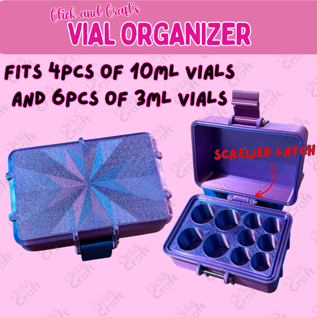 3m and 10ml Vial Storage Box - peptide container organizer (3D Printed ...
