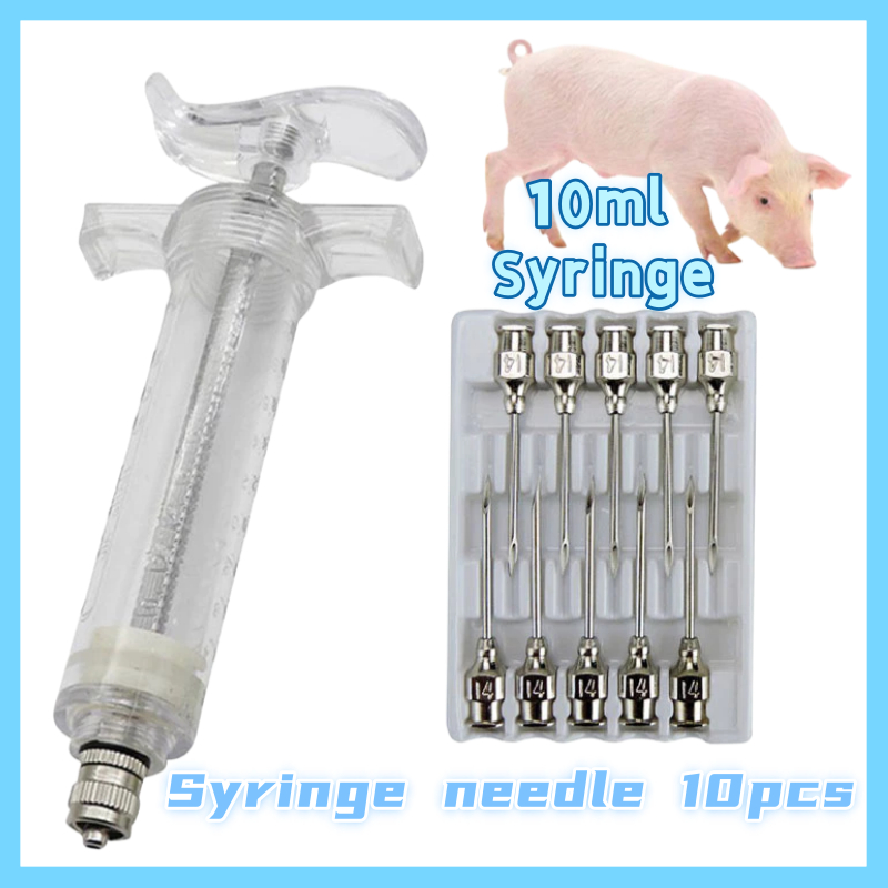 Syringe For Pig/ Fiberglass Syringe 10ML Injection For Pig+10 12 Gauge ...