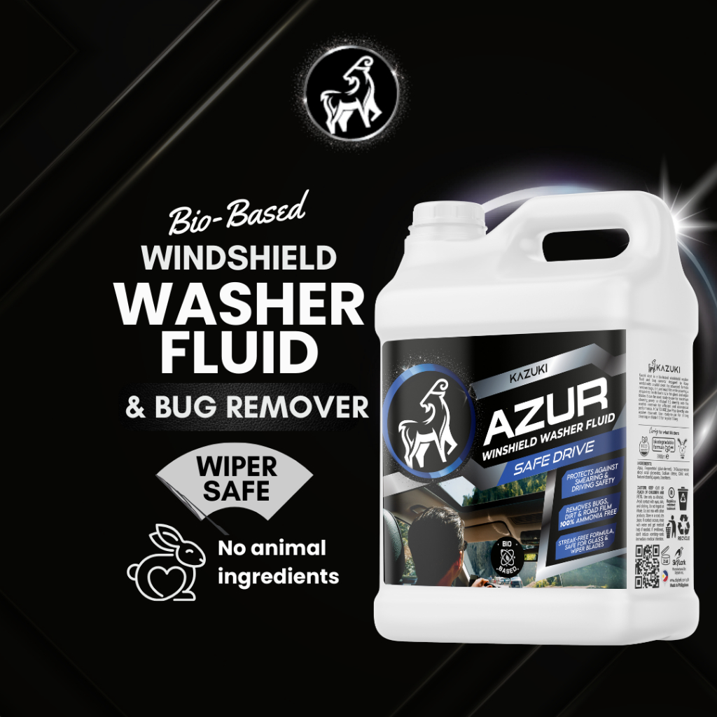 Kazuki Windshield Washer Fluid and Bug Remover - Streak-Free Bio-Based ...