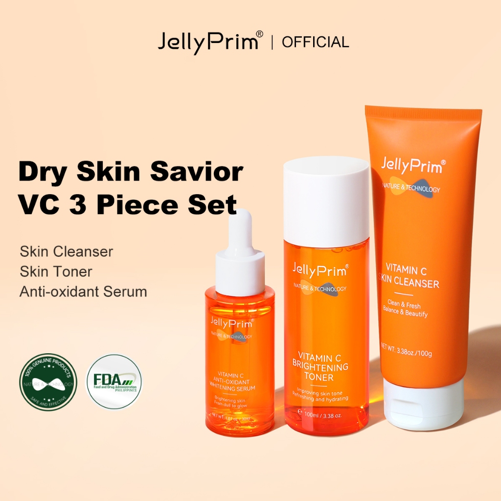 JellyPrim Vitamin C Face Serum Brightening Whitening Skin Fade Dark ...