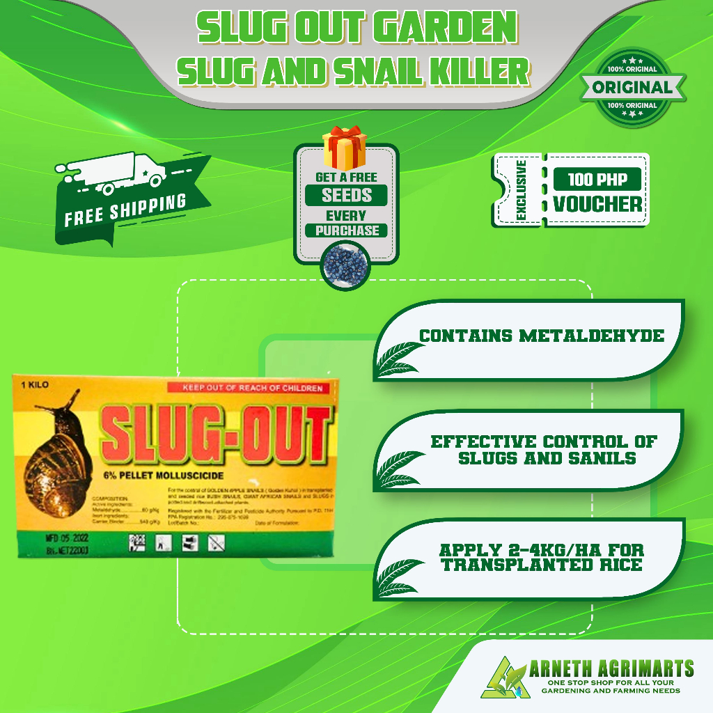 ARNETH SLUG OUT GARDEN SLUG AND SNAIL KILLER 1 KILO | Shopee Philippines
