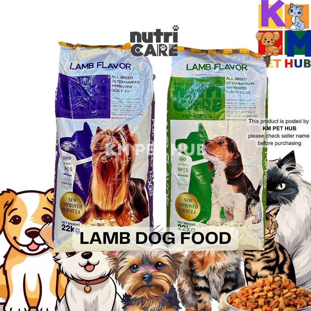 Nutricare Pure Natural Dry Food All Breed LAMB Dog Food in Sack 22kg KM ...
