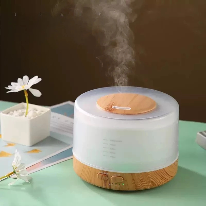 500ML Aromatherapy humidifier Wooden 7 LED Ultrasonic Humidifier Air ...
