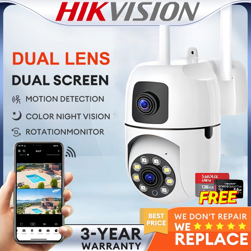 Hikvision CCTV Camera 4K Dual Lens Night Visio Outdoor Waterproof WiFi ...