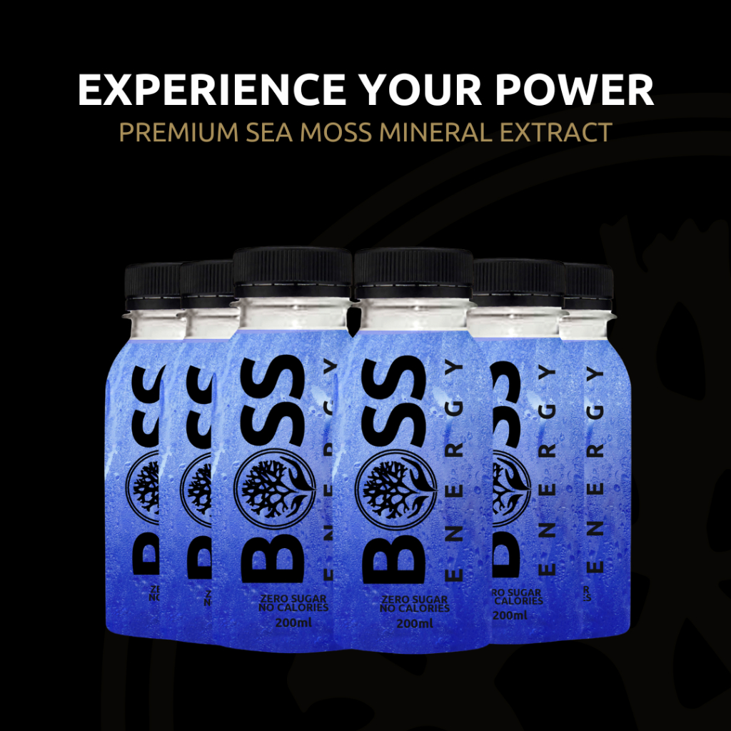 15 BOTTLES (200ML) BOSS ENERGY SEA MOSS EXTRACT WITH BLUE SPIRULINA ...