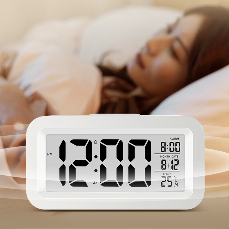 LED Digital Alarm Clock 12/24H Electronic Digital Clock Temperature ...