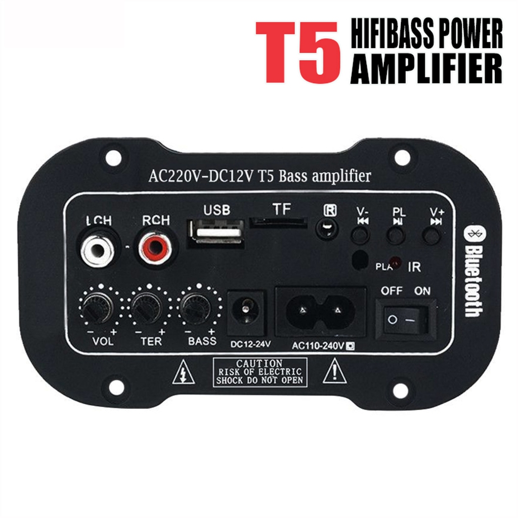 Original AC 220V 12v 24v Bluetooth Audio Amplifier Karaoke Amplifier ...
