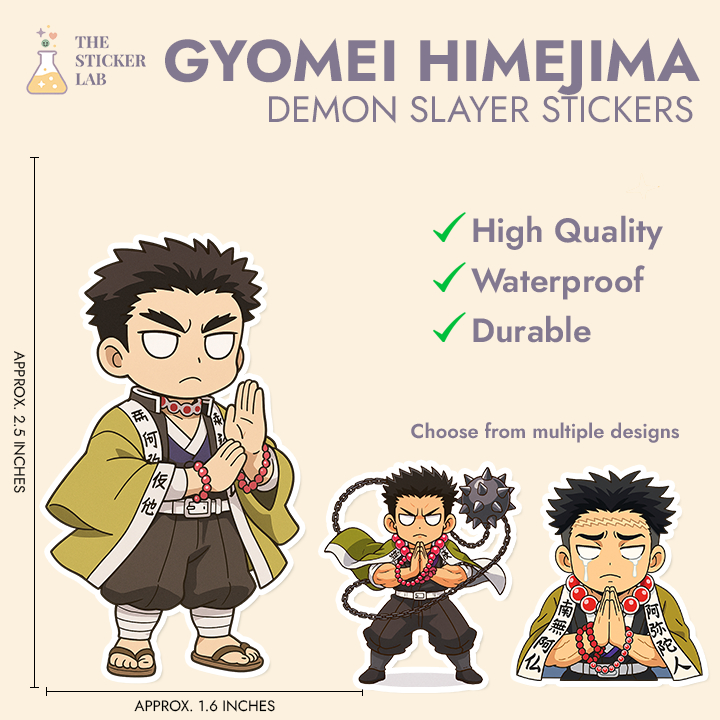 The Sticker Lab - Demon Slayer Stickers - GYOMEI HIMEJIMA (High Quality ...