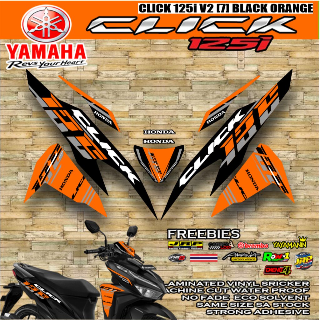 Honda Click 125i v2 7 Decals Sticker With Freebies | Shopee Philippines