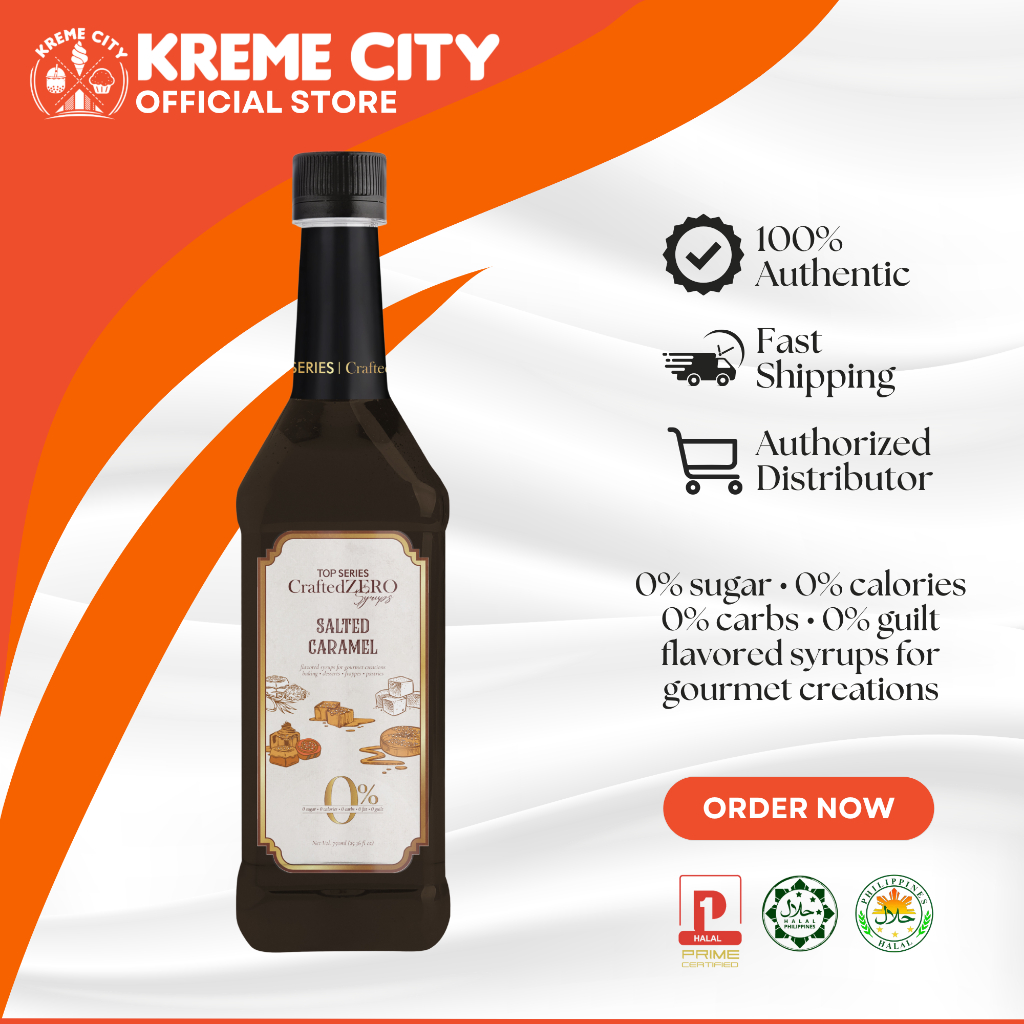 TOP Creamery Top Series CraftedZERO Salted Caramel Syrup 750ml | Shopee ...