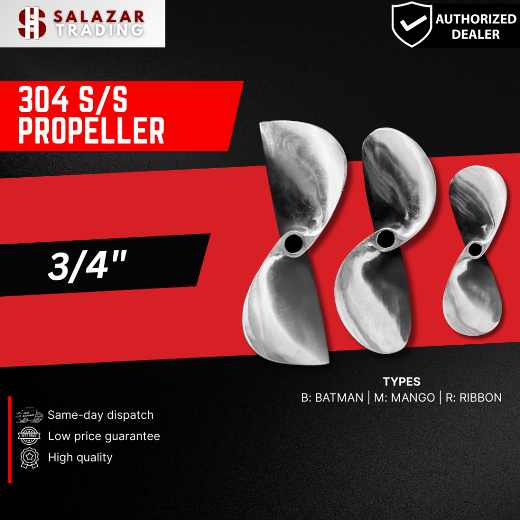 ELESI - STAINLESS STEEL HEAVY DUTY BOAT PROPELLER (3/4'') | Shopee ...