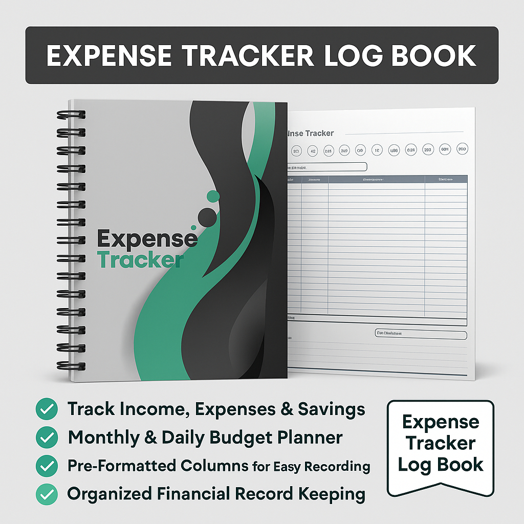 Expense Tracker Log Book – Monthly Budget Planner Notebook for Income ...