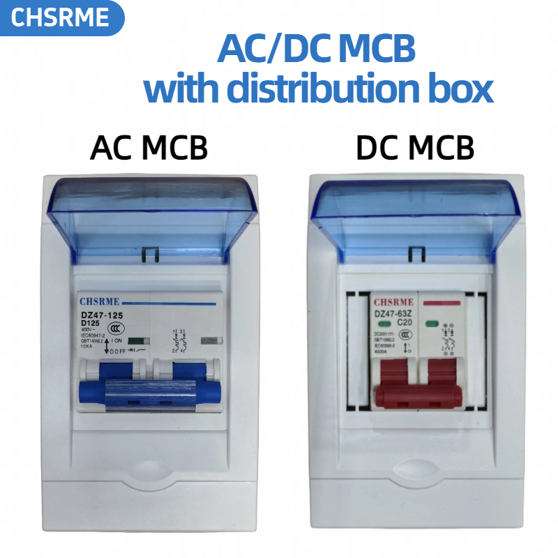 AC DC MCB 500V Solar Mini Bipolar Circuit Breaker with Distribution Box ...