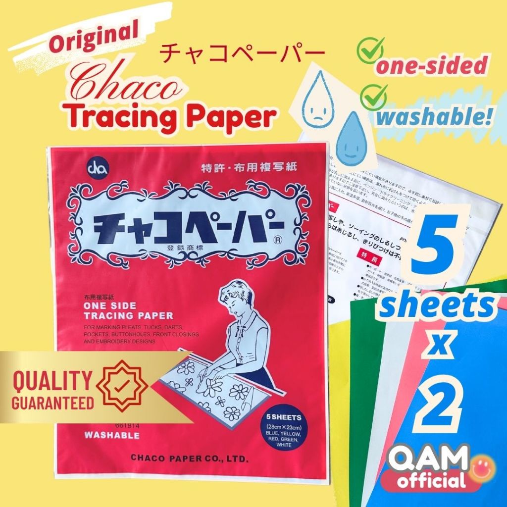 ORIGINAL CHACO JAPAN TRACING PAPER WASHABLE (5 PCS / PACK) BY 2 PACKS ...