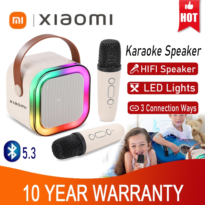 Karaoke Speaker with Microphone Portable Bluetooth Kids Karaoke Machine ...