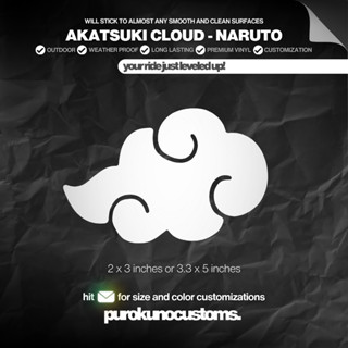 AKATSUKI CLOUD - NARUTO Cutout Sticker Decal for Motorcycle, Car, and ...