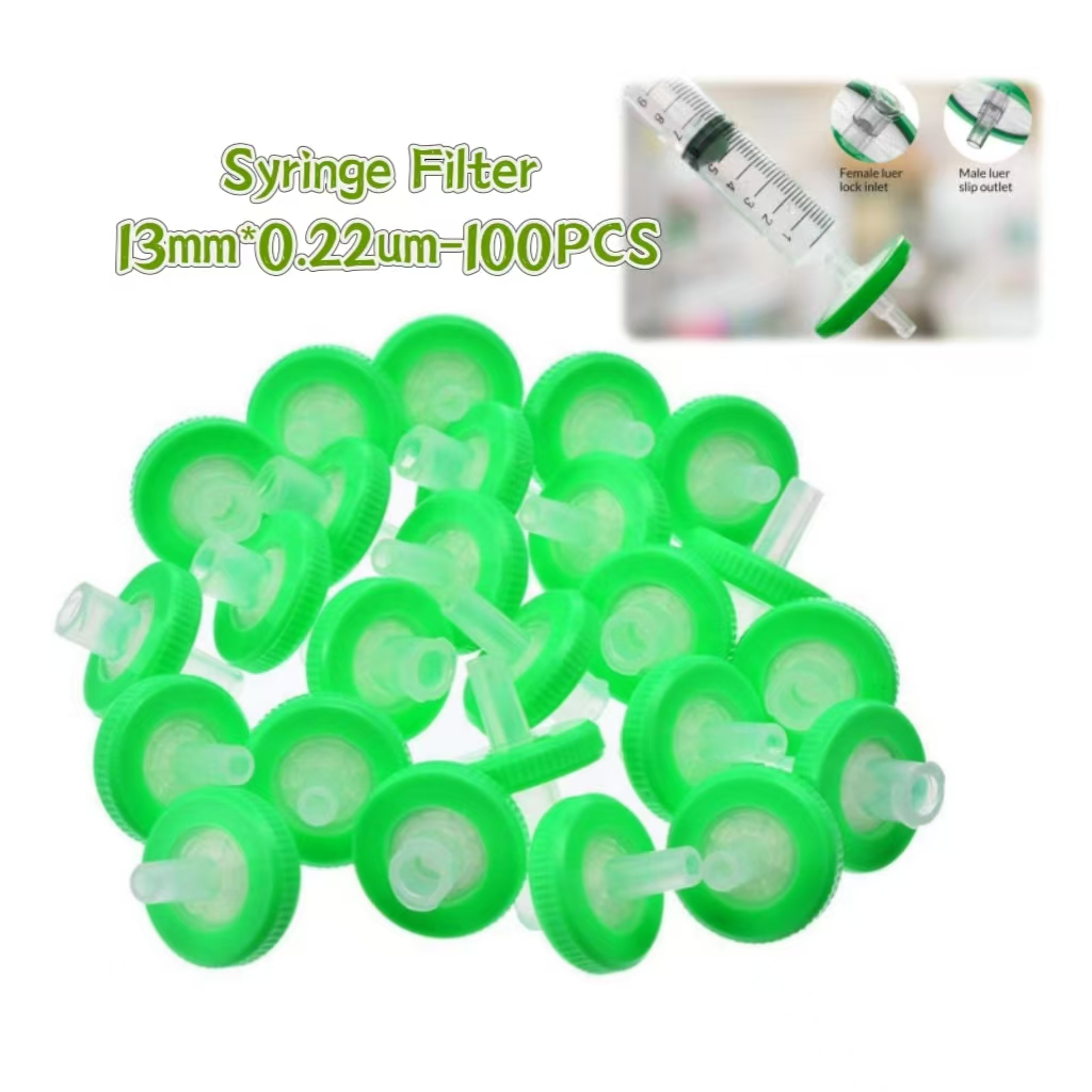 100PCS Syringe Filter Plastic Nylon Filter Membrane 13mm 0.22 Micron ...