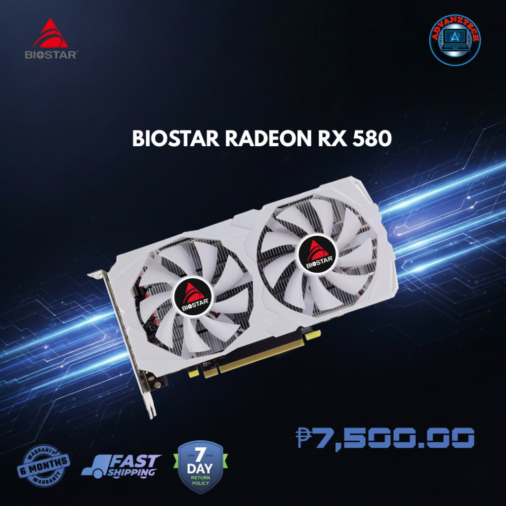 BIOSTAR RADEON RX 580 | Shopee Philippines