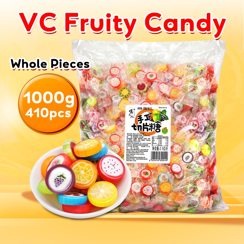 1000g VC Fruity Candy Crystal Candies Mixed Fruit Flavored Sweet Hard ...