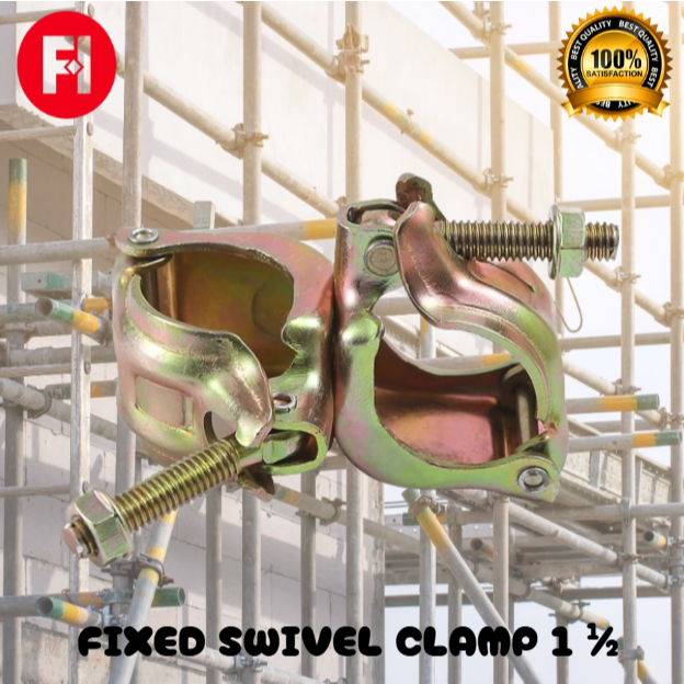 HEAVY DUTY SWIVEL CLAMP SCAFFOLDING FIXED CLAMP 1 1/2 PER BOX (30 PCS ...