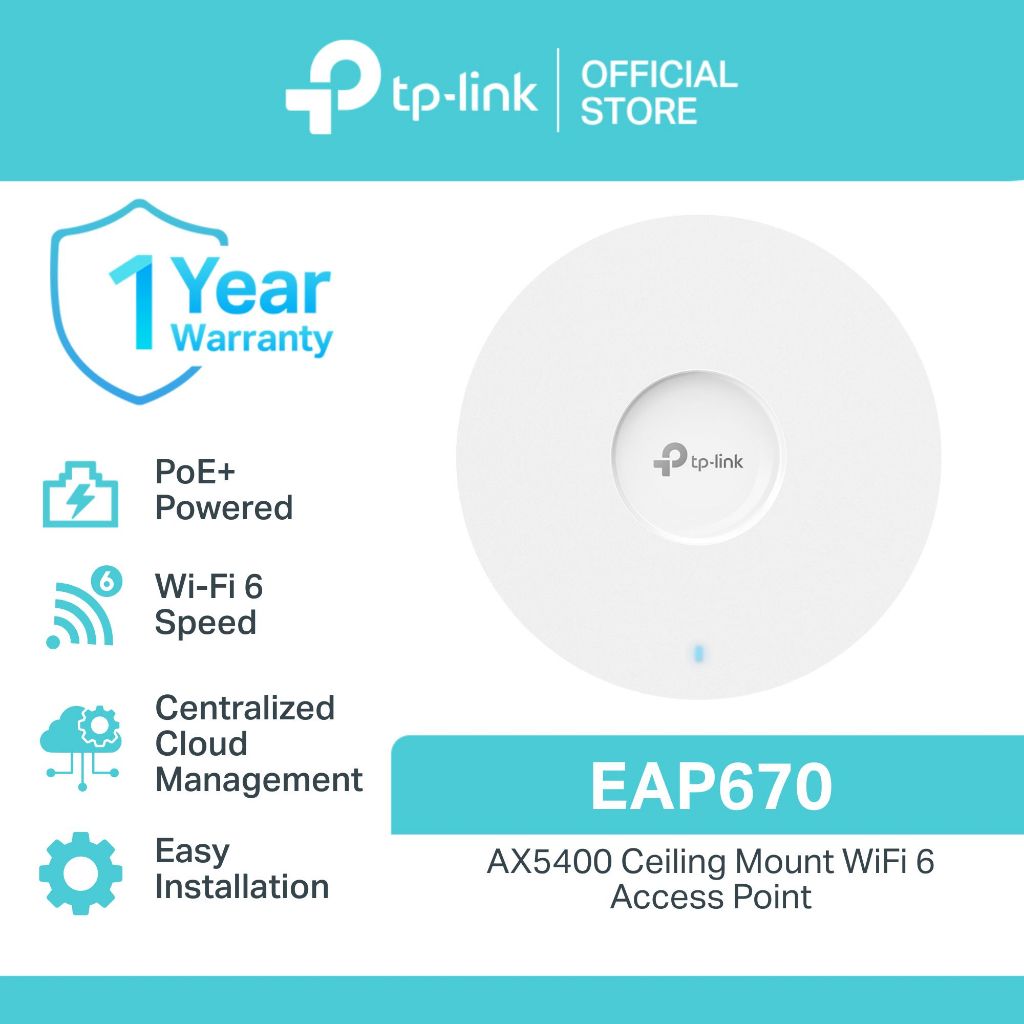 TP-Link EAP670 AX5400 Ceiling Mount WiFi 6 Access Point | Shopee ...