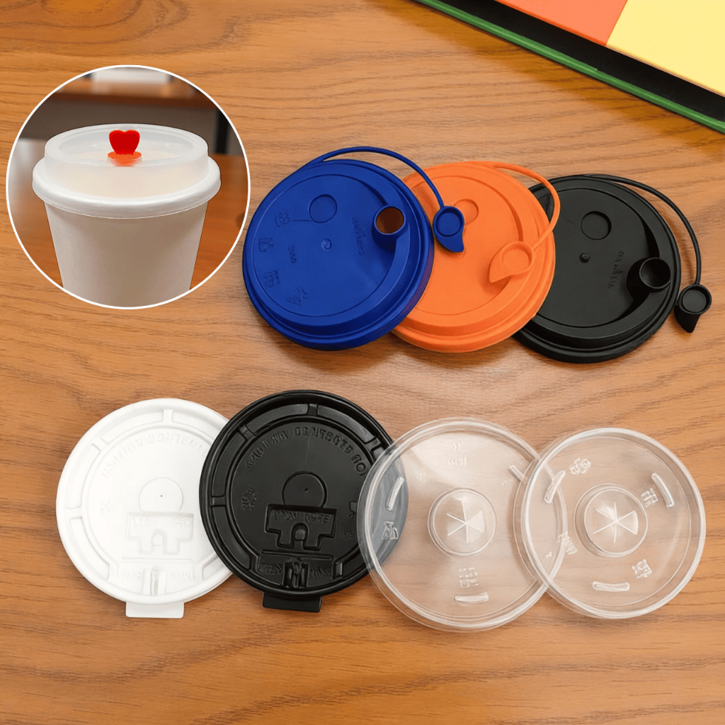 50pcs Plastic Lid 80mm/90mm Plastic Cup Lids Coffee Cup Paper Cups Flat ...