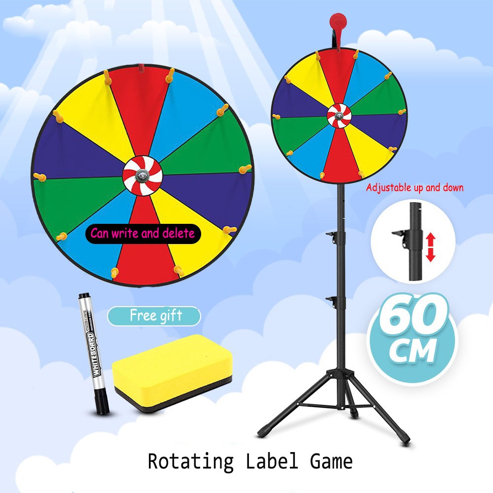 Rotating Wheel Game 24 inch lottery wheel lucky game with dry erase ...
