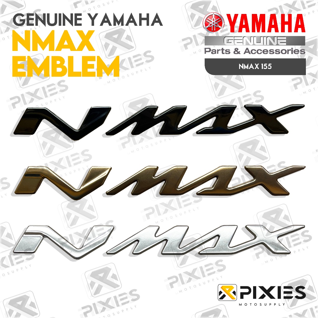 YAMAHA GENUINE NMAX EMBLEM BLACK GOLD SILVER FOR NMAX V1 / NMAX V2 ...
