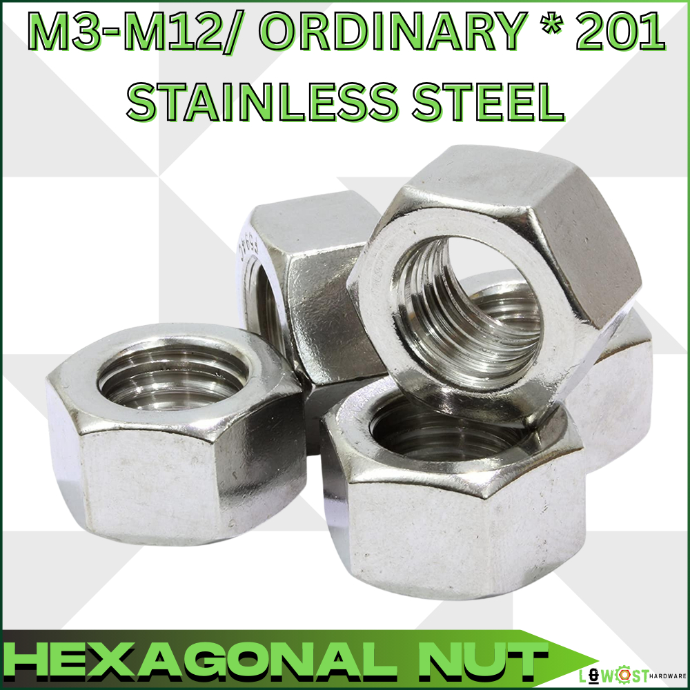 allen hex nut stainless 201, hex nut ordinary stainless, hex nut M3–M12 ...