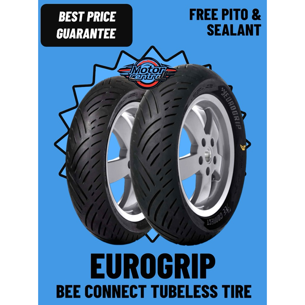 Eurogrip Bee Connect Motorcycle Tubeless Tire 10s 11s 12s 13s 14s 15s ...