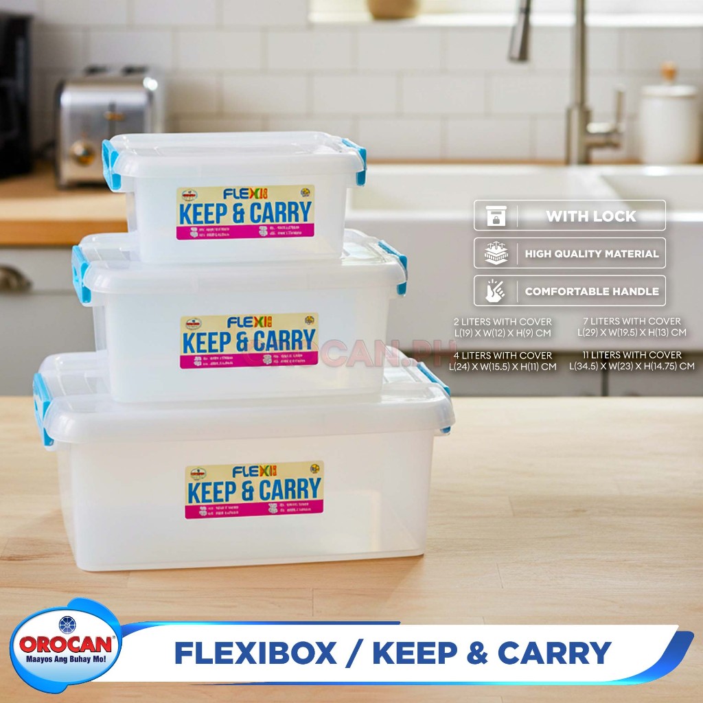Orocan Flexibox Keep and Carry with Cover 11 LITERS | Shopee Philippines