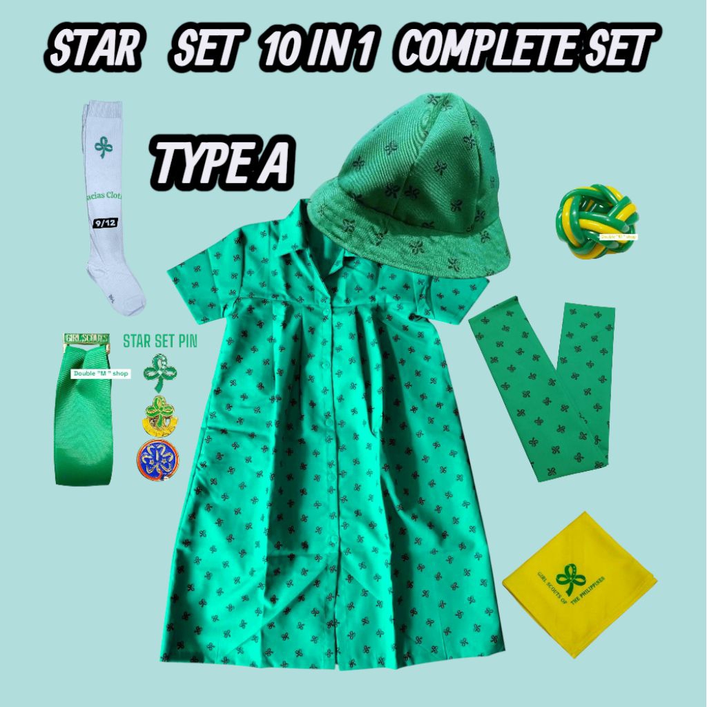GSP DRESS SET TYPE A GSP UNIFORM COMPLETE ACCESSORY | Shopee Philippines