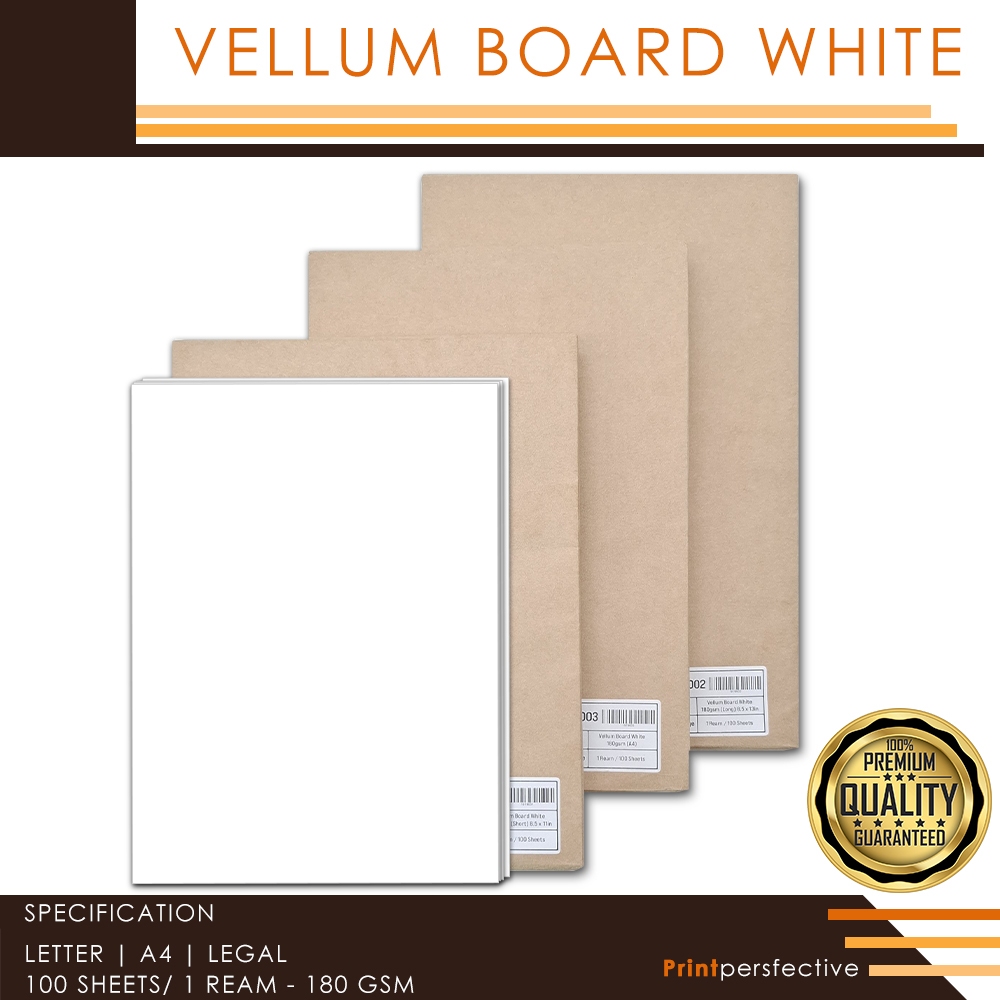 100pcs Vellum Board Paper Short/A4/Long Size Specialty White Vellum ...