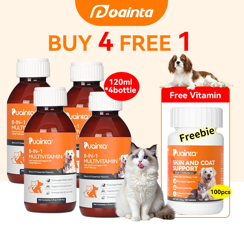 PUAINTA Multivitamin for Dogs and Cats Immune System Hair Loss Gain ...
