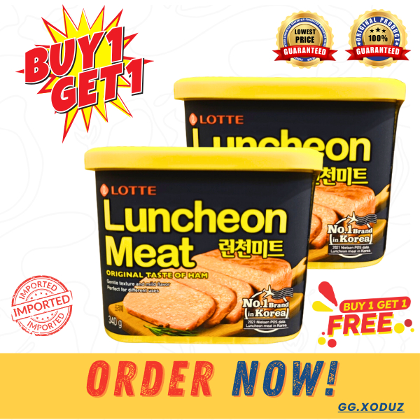 BUY 1 TAKE 1 OK! LOTTE Spam Luncheon Meat 340g - 2027 Expiry | Shopee ...