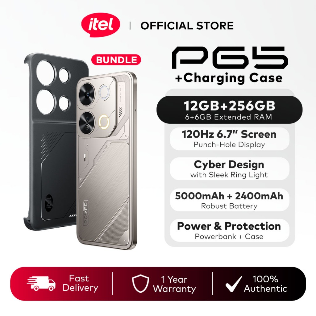 itel P65 & Charging Case 12GB RAM (6+6GB) 256GB 120HZ | 6.7" Screen ...