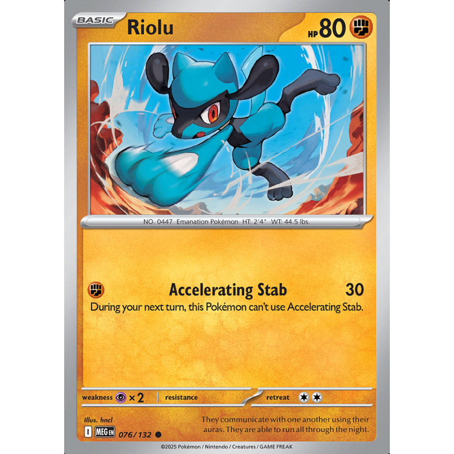 Pokemon TCG Riolu 076/132 Mega Evolution Base Set | Shopee Philippines