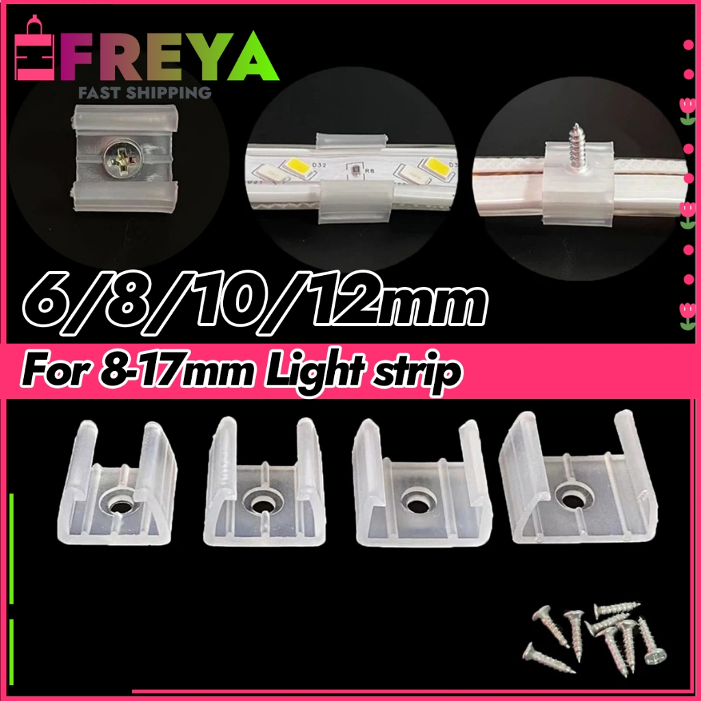 50Pcs LED Strip Fixed Clip with Screws for Fixing 8-17mm Neon Light ...