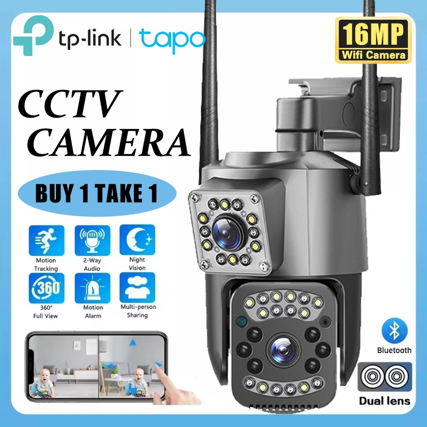 BUY1 TAKE1 TAPO AI Outdoor CCTV Camera 4K HD Three Lens WlFl Wireless ...