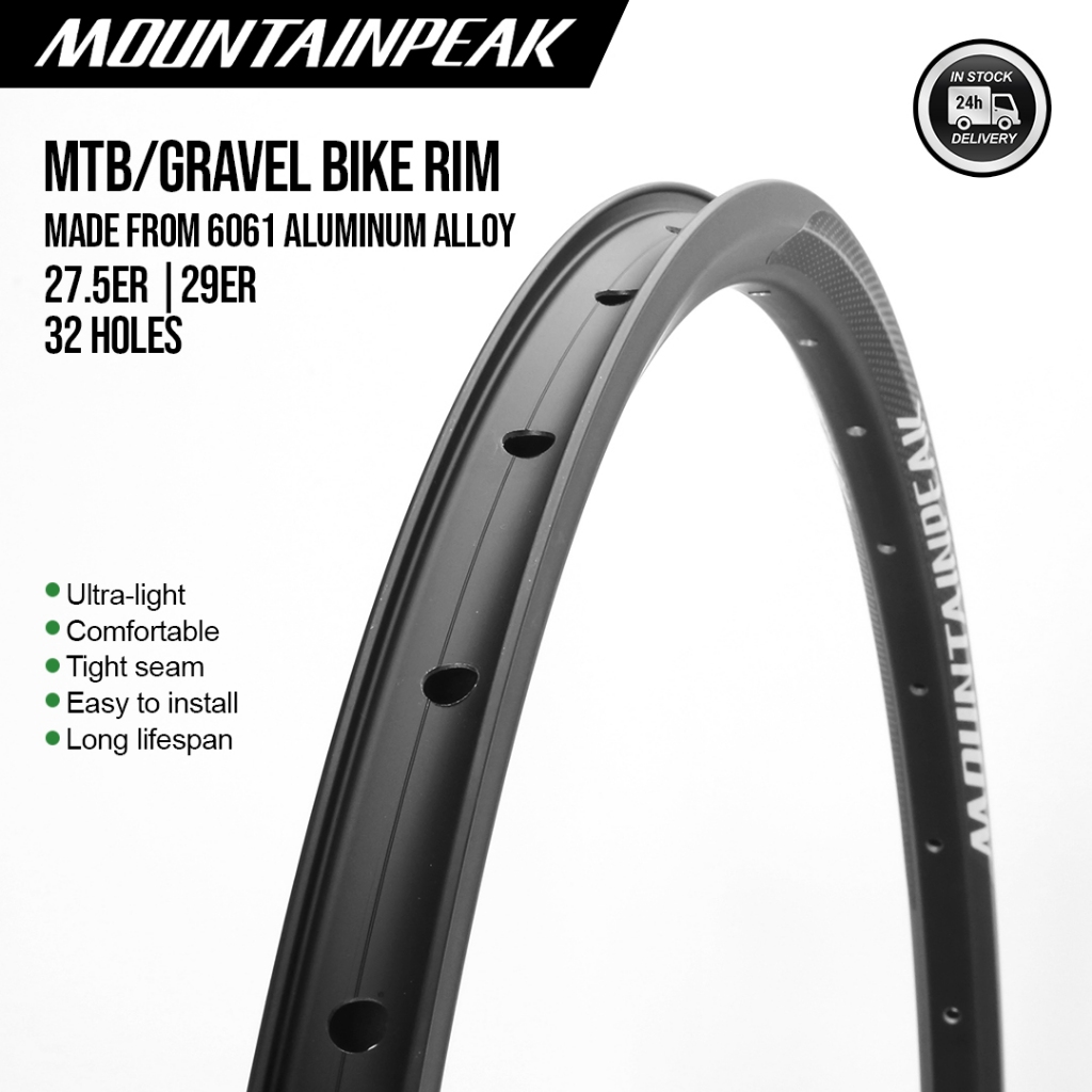 mountainpeak Bicycle RIM ALLOY Mtb Bike GRAVEL Rim 27.5 29er rim 32 ...