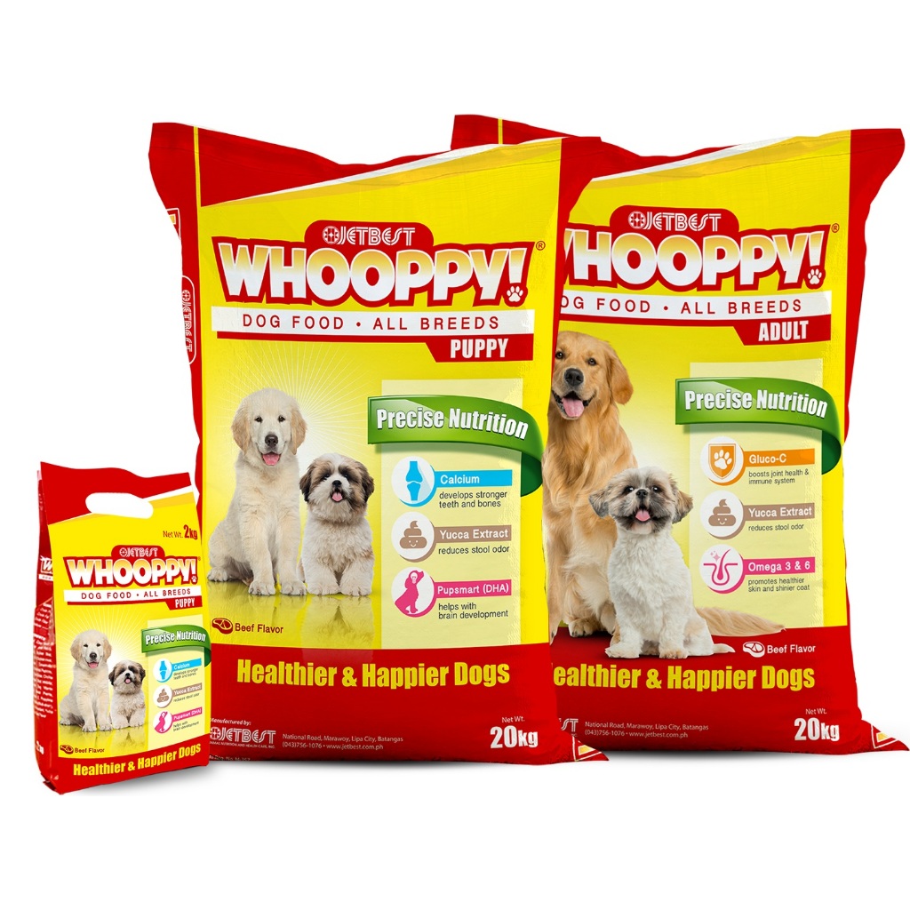 Whoopy Dog Food, Adult and Puppy, JetBest, 1 kilo | Shopee Philippines