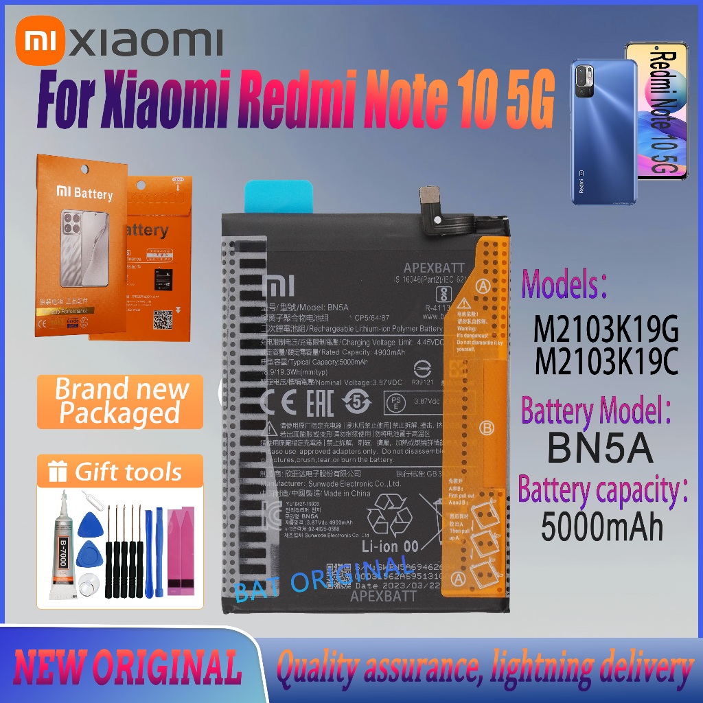 APEXBATT New BN5A Battery for Xiaomi Redmi Note 10 5G M2103K19G ...