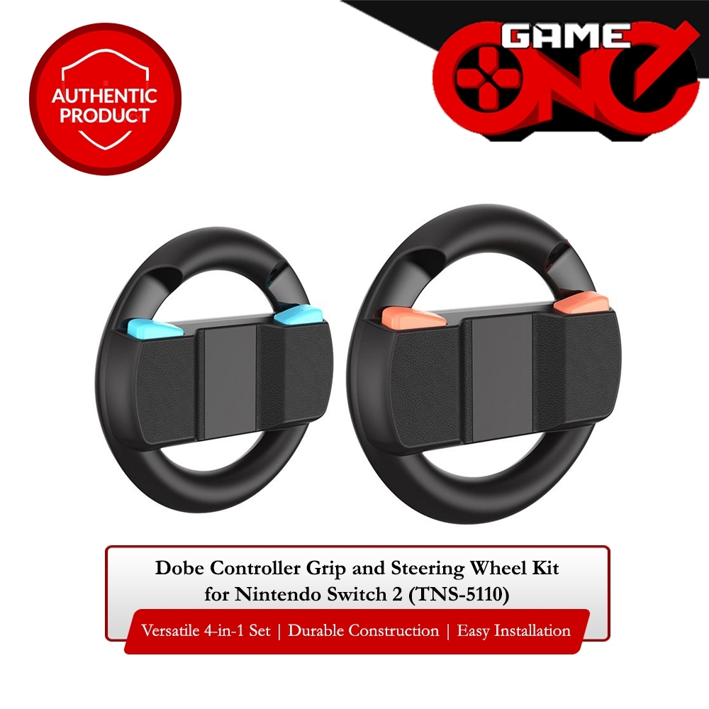 Dobe Controller Grip and Steering Wheel Kit for Nintendo Switch 2 (TNS ...