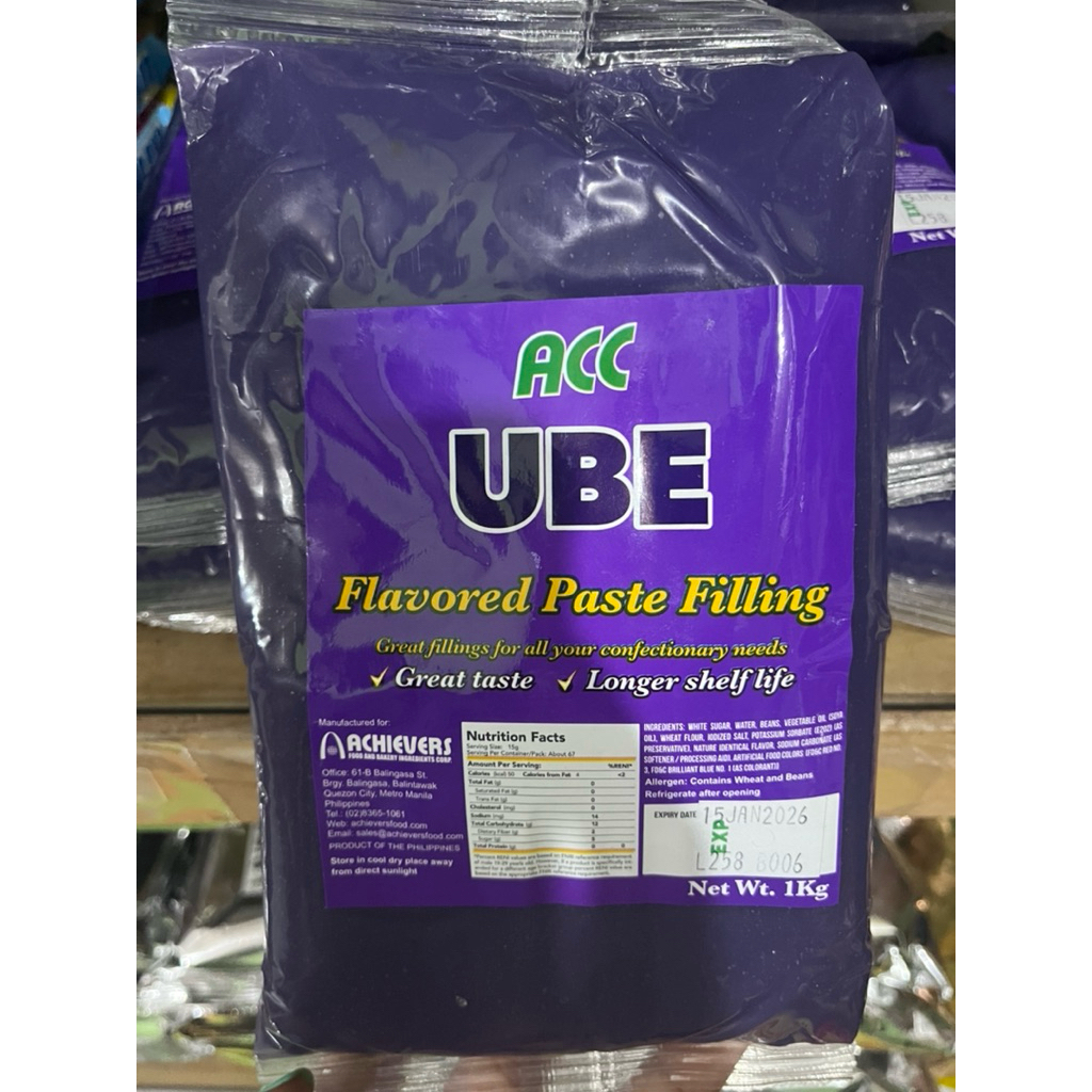 ACC Ube Paste Filling and Red Mongo Paste Filling 1kg | Shopee Philippines