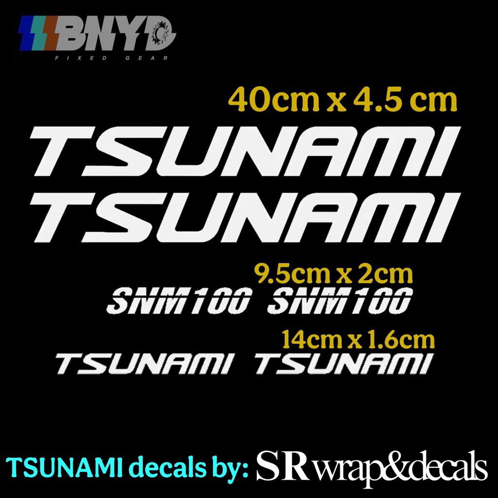 TSUNAMI SNM100 Frame Decals Cut Out Vinyl Sticker FULL DECALS for ...