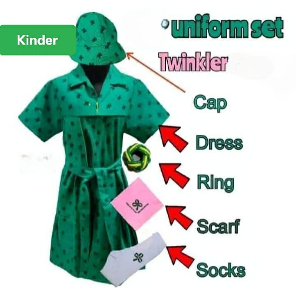 Complete Girl Uniform Set Kinder - Scout - Themed Student Outfit ...