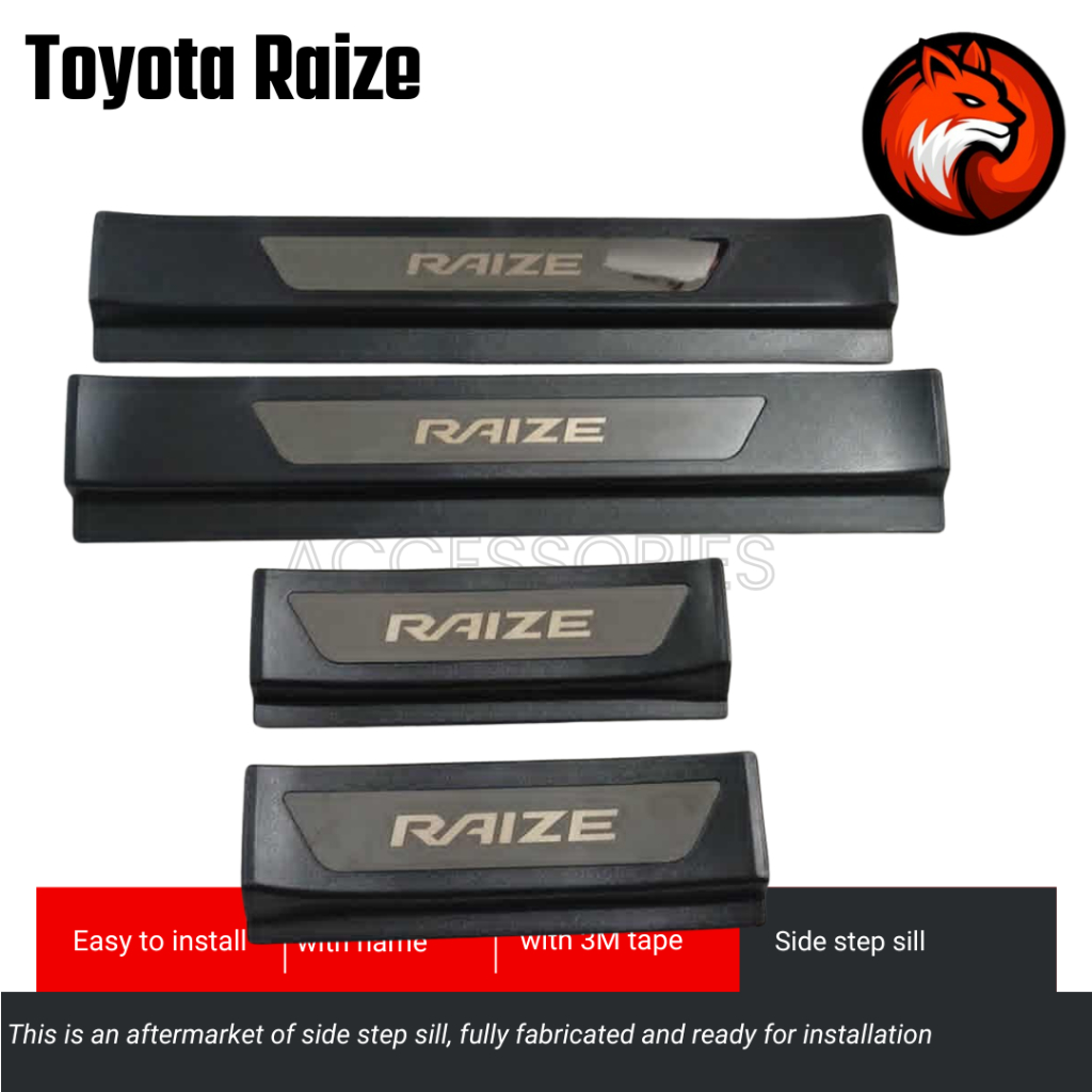 Toyota Raize 2021-2024 Side Step Sill / Door Sill Plate, exterior car ...