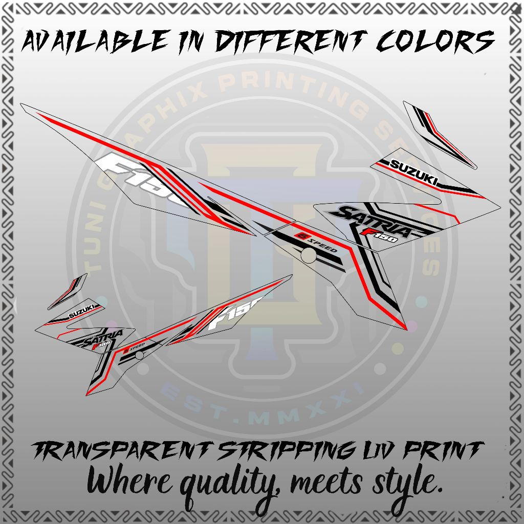 PREMIUM UV PRINT TRANSPARENT - RAIDER 150 FI 2023 LATEST SATRIA DESIGN ...